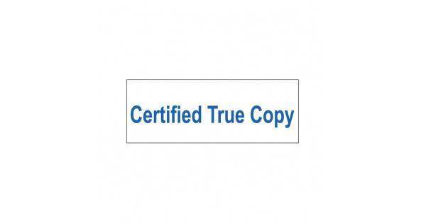 Certified True Copy Stock Stamp OS-9, 38x14mm Certified True Copy Stock Stamp OS-9, 38x14mm